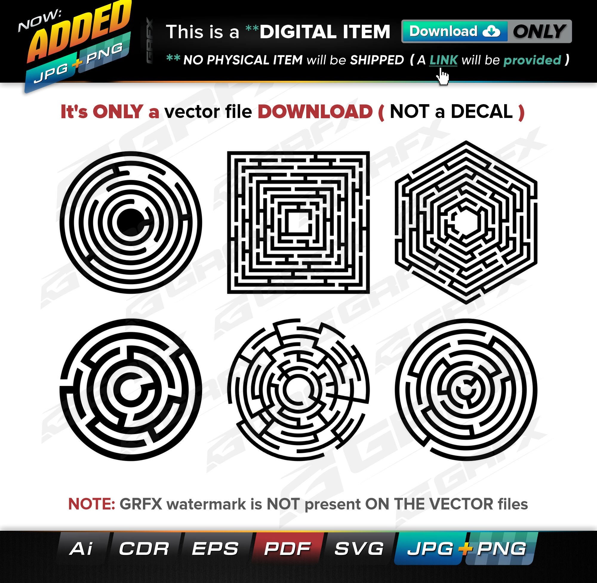 6 Maze Vectors Ai Cdr Eps Pdf Svg and Also Jpg Png - Etsy UK