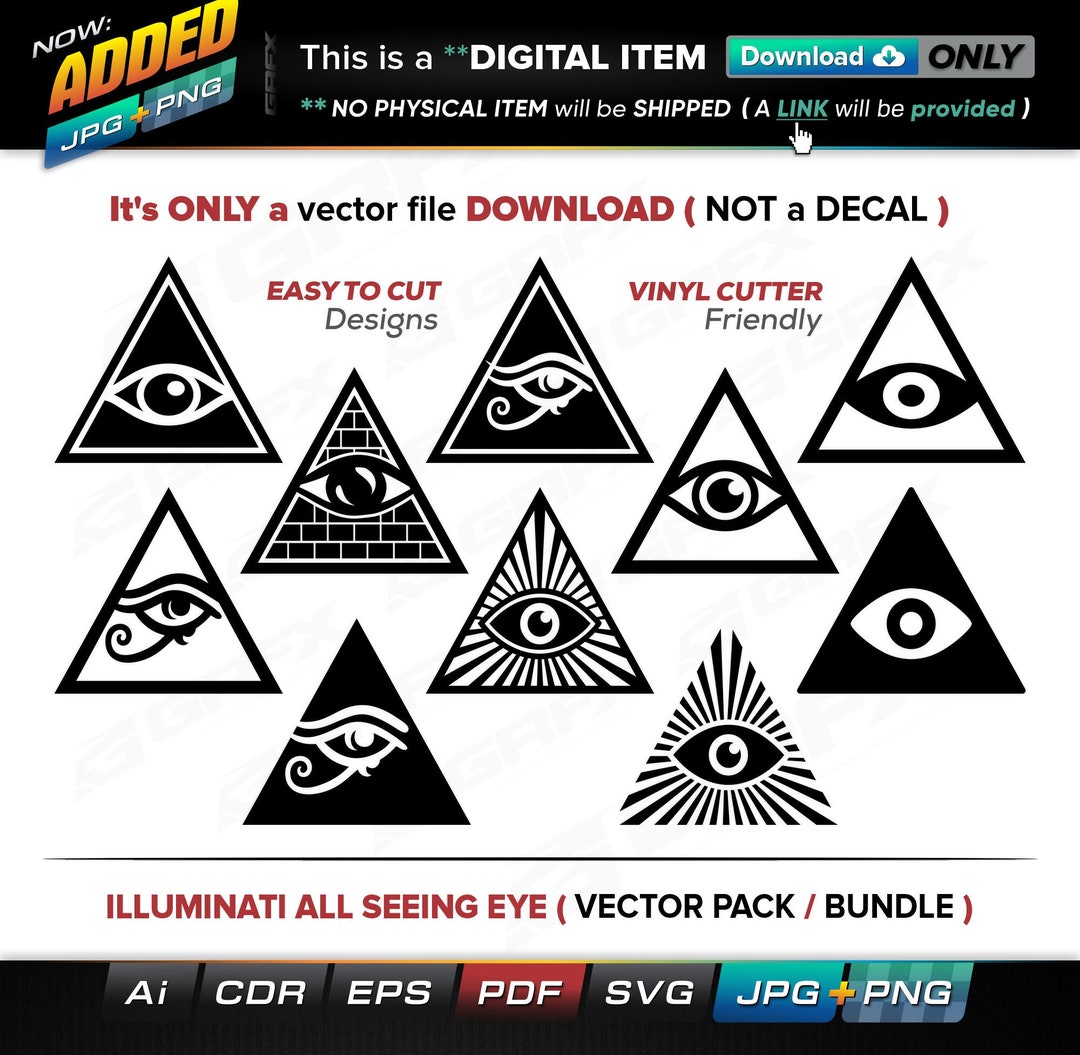 10 Illuminati Vectors Ai Cdr Eps Pdf Svg and Also Jpg Png - Etsy