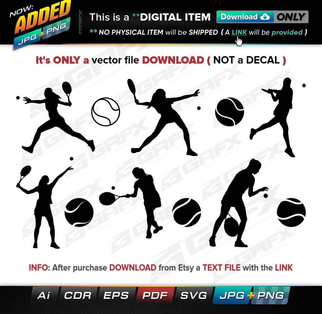 11 Tennis Vectors Ai, Cdr, Eps, Pdf, Svg and Also Jpg, Png Instant ...