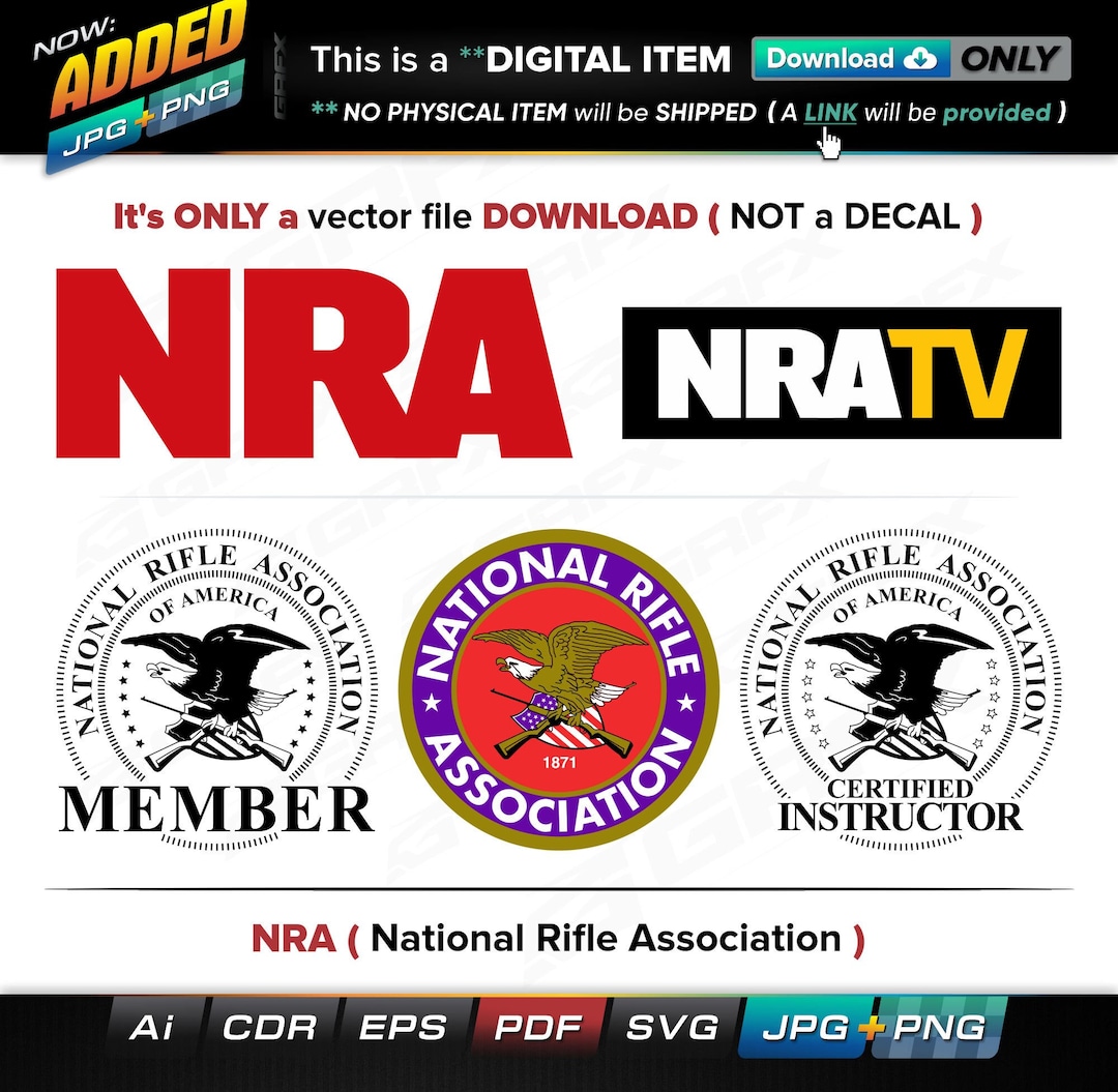 5 NRA Vectors Ai Cdr Eps Pdf Svg and Also Jpg Png - Etsy