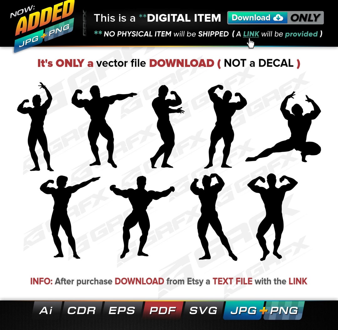9 Bodybuilding Vectors Ai, Cdr, Eps, Pdf, Svg and Also Jpg, Png Instant ...