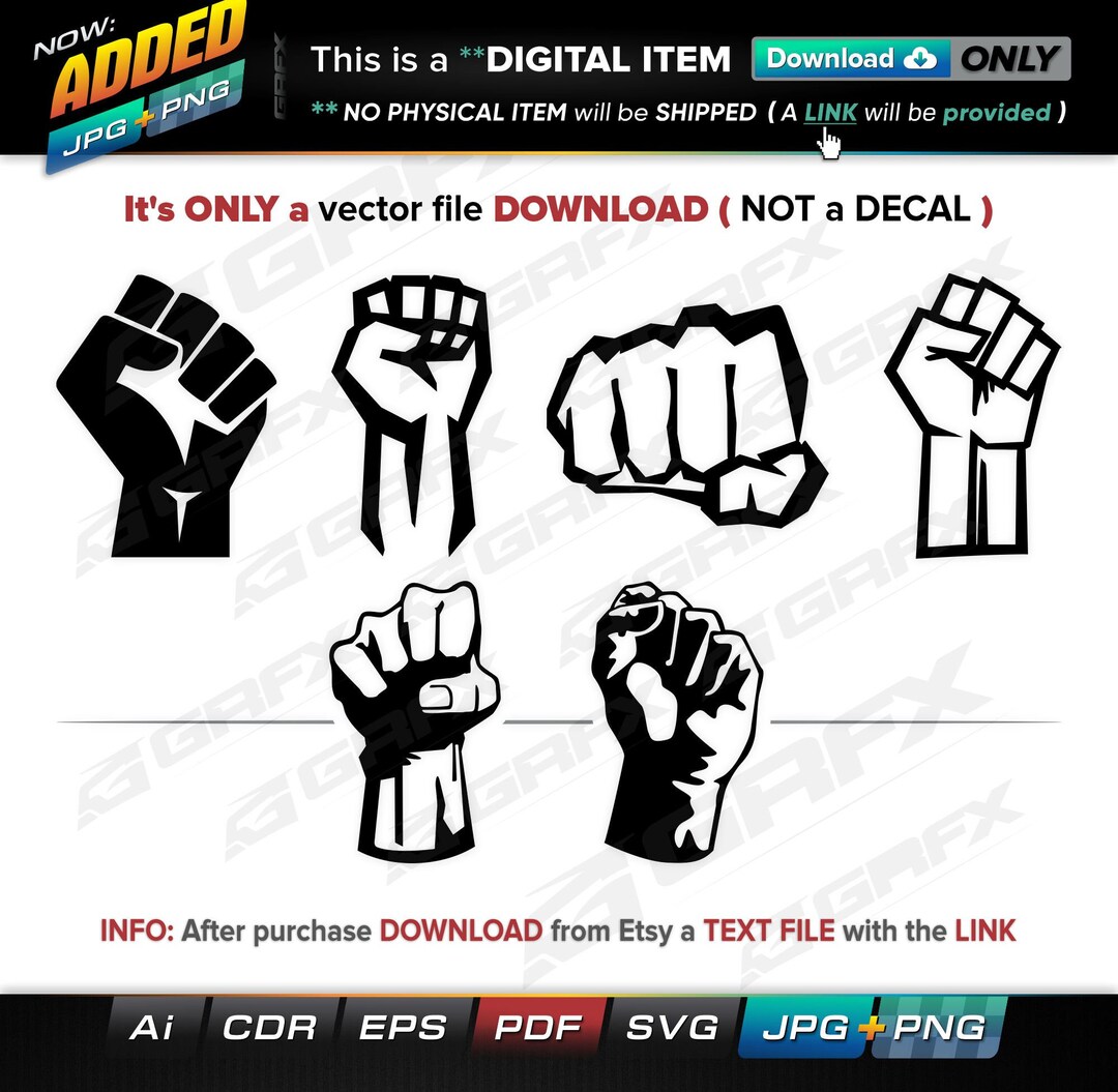 6 Fist up Vectors Ai, Cdr, Eps, Pdf, Svg and Also Jog, Png Instant ...