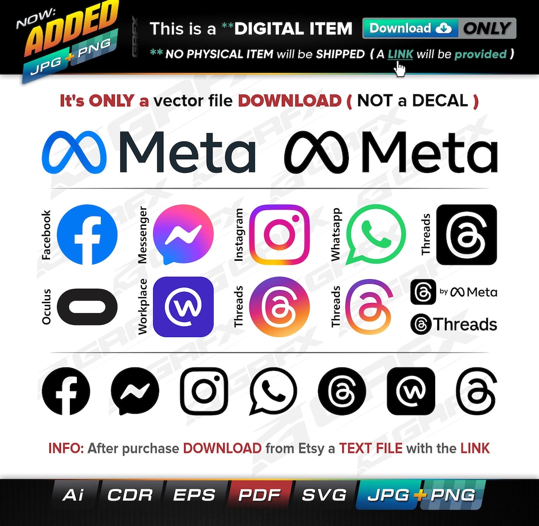 20 Meta Logos Vectors Ai, Cdr, Eps, Pdf, Svg and Also Jpg, Png Instant ...