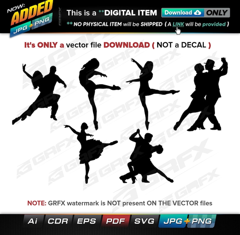 6 Dancers Vectors Ai Cdr Eps Pdf Svg and Also Jpg Png - Etsy