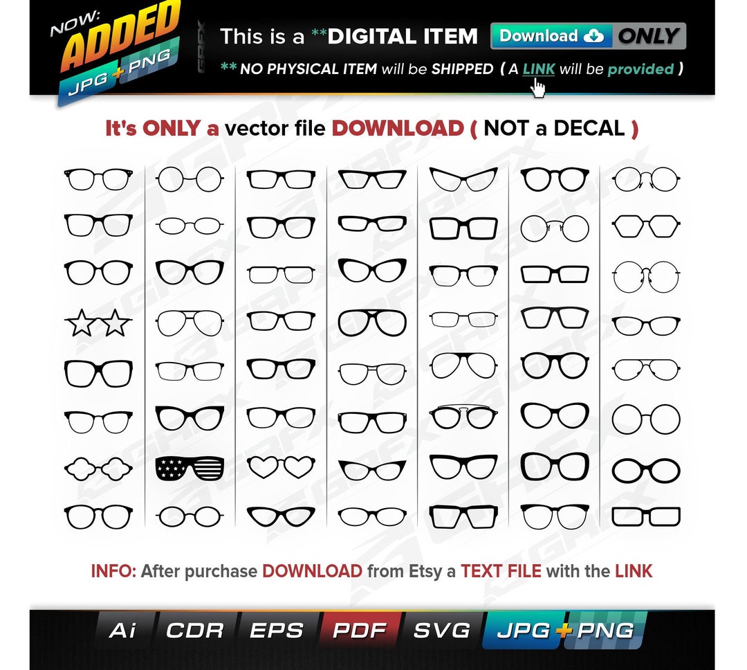 56 Eyeglasses Frames Vectors Ai, Cdr, Eps, Pdf, Svg and Also Jpg, Png ...