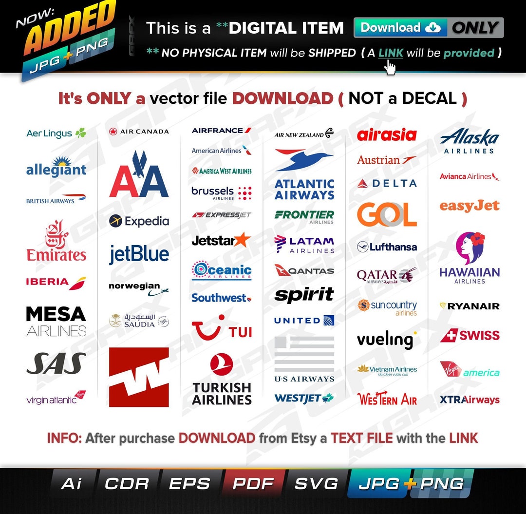 52 Airlines Logos Vectors Ai, Cdr, Eps, Pdf, Svg and Also Jpg, Png ...