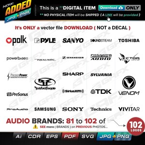 102 Audio Brands Vectors Ai, Cdr, Eps, Pdf, Svg and Also Jpg, Png ...