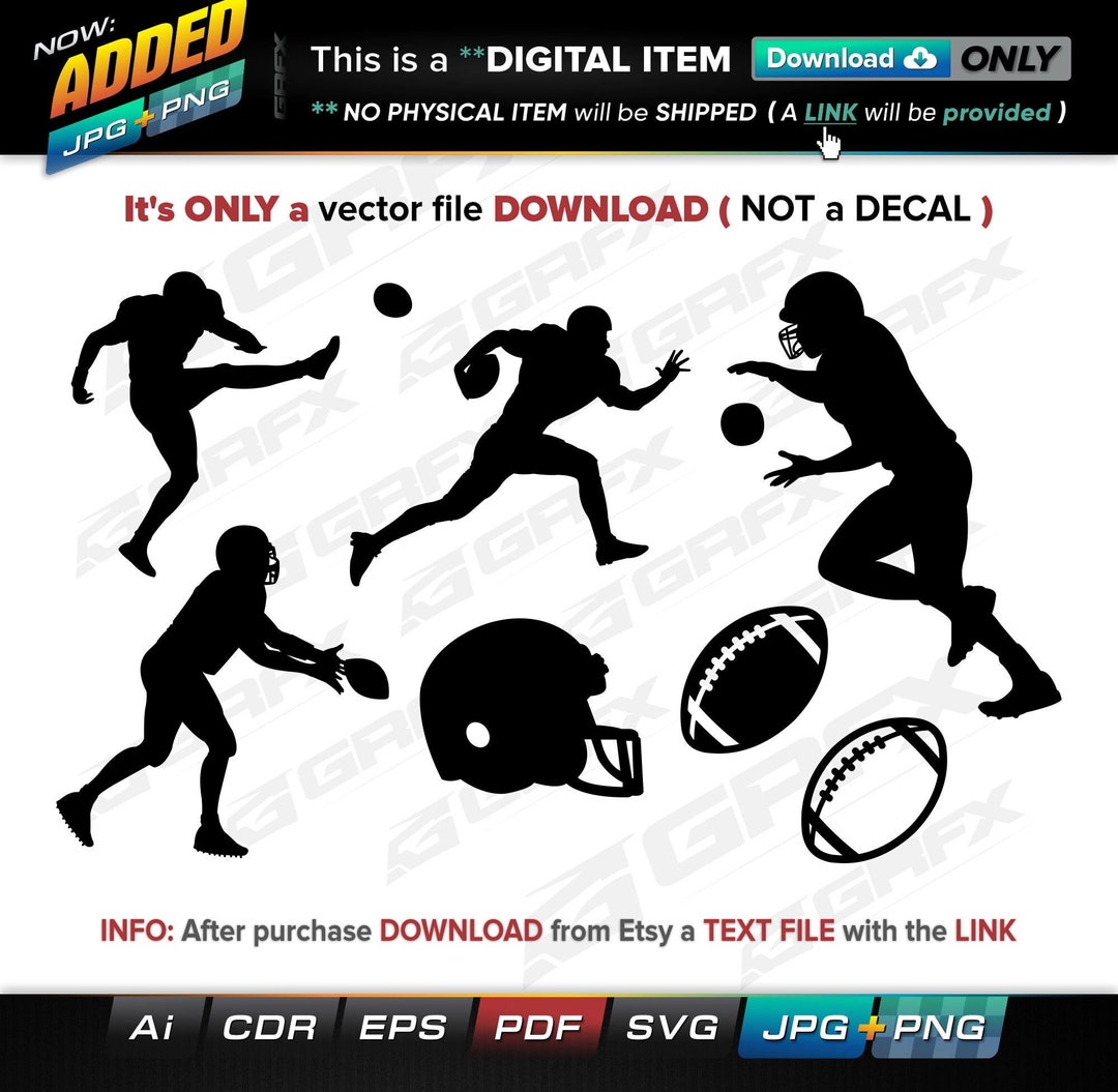 7 Football Vectors Ai, Cdr, Eps, Pdf, Svg and Also Jpg, Png - Instant ...
