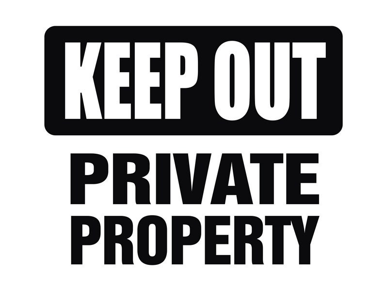 6.5x8 1 KEEP OUT Private Property Sign for Fence MEDIUM | Etsy