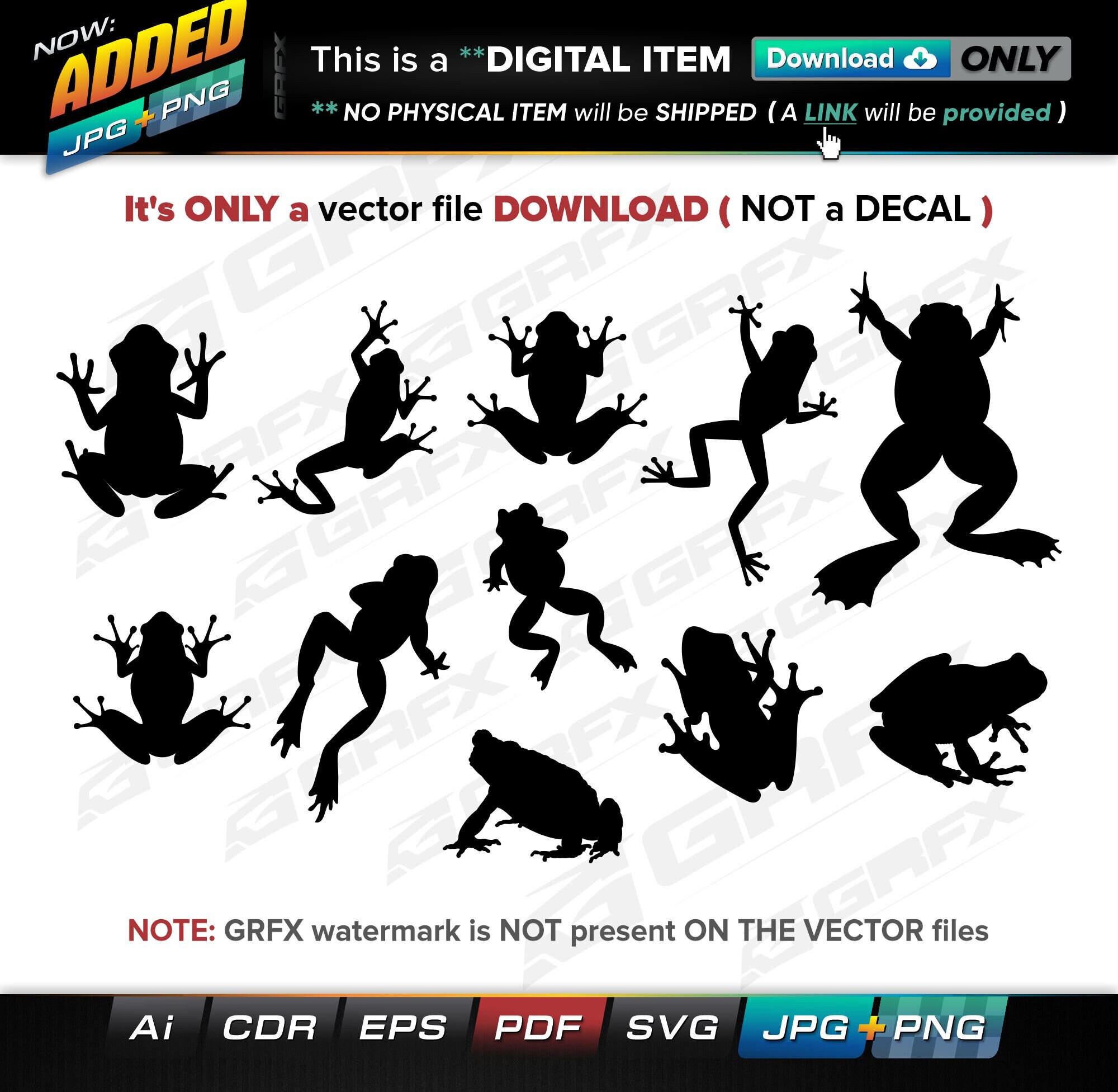 11 Frogs Vectors Ai Cdr Eps Pdf Svg and Also Jpg Png - Etsy Australia