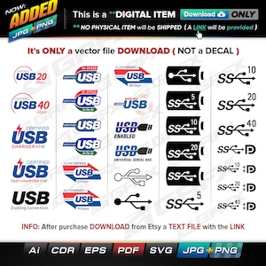 60 USB Logos Vectors Ai, Cdr, Eps, Pdf, Svg and Also Jpg, Png - Instant ...