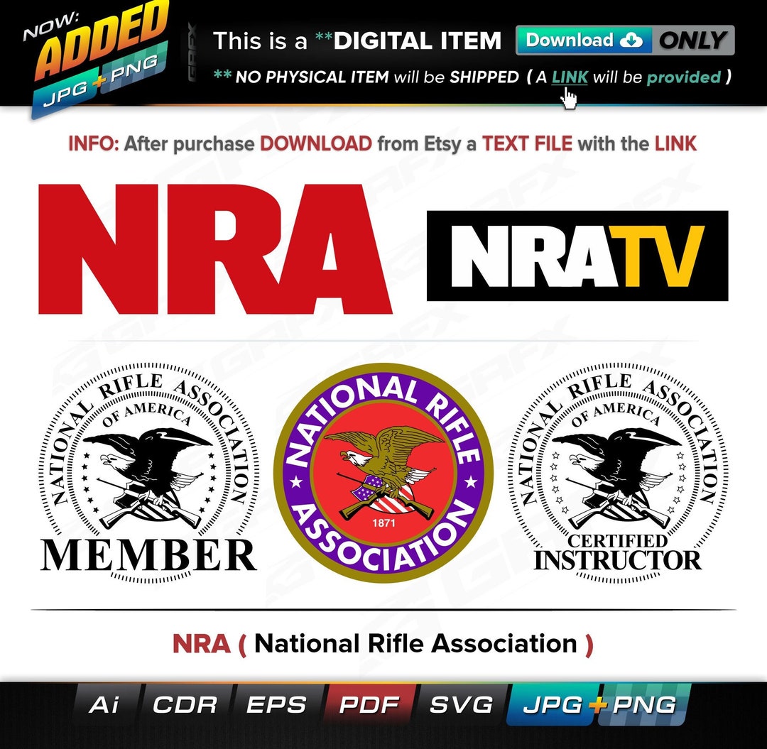 5 NRA Vectors Ai, Cdr, Eps, Pdf, Svg and Also Jpg, Png - Instant ...
