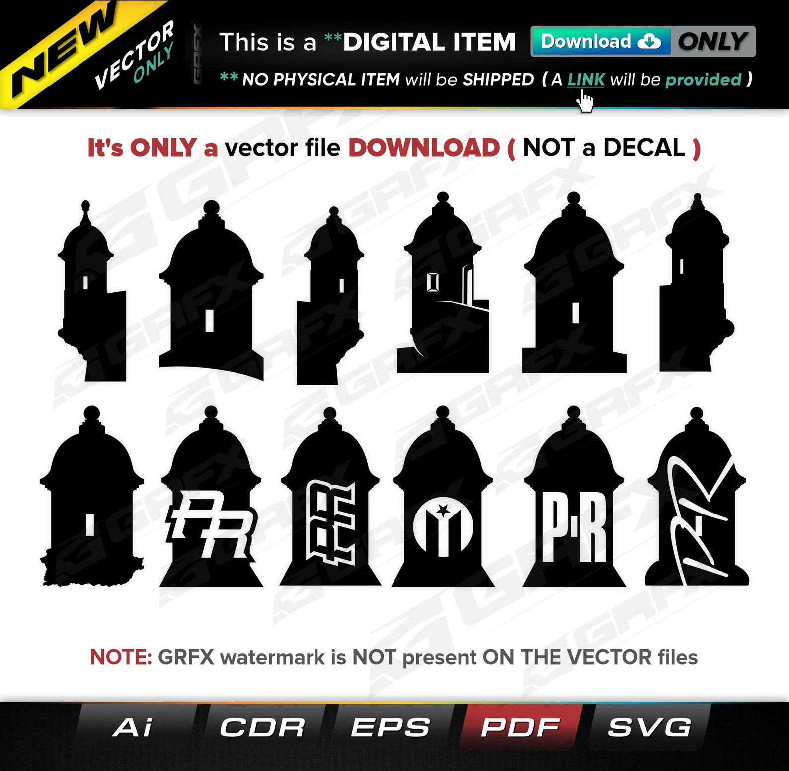 12 Garita Del Morro PR Vectors Ai Cdr Eps Pdf Svg - Etsy