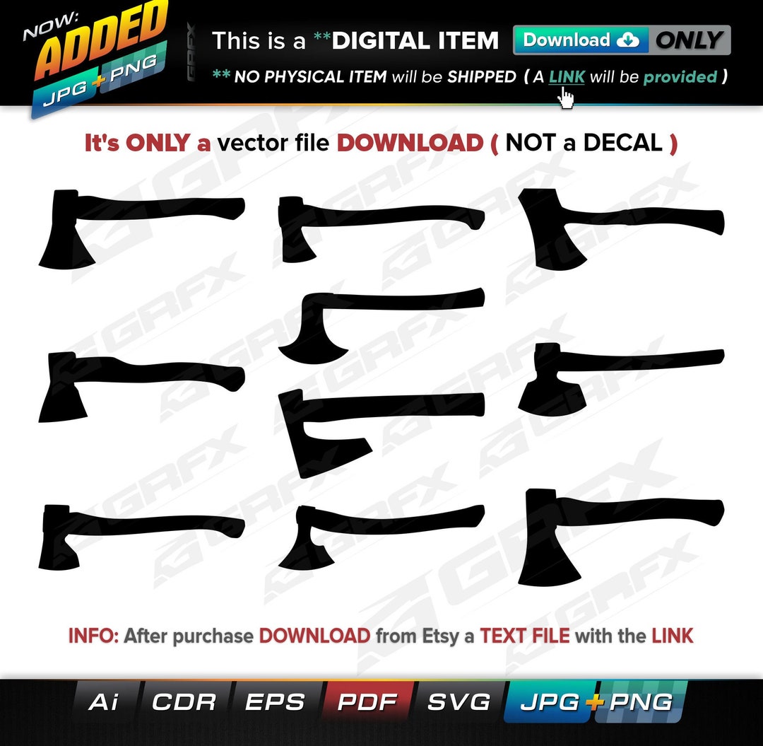 10 Axes Vectors Ai Cdr Eps Pdf Svg and Also Jpg Png - Etsy