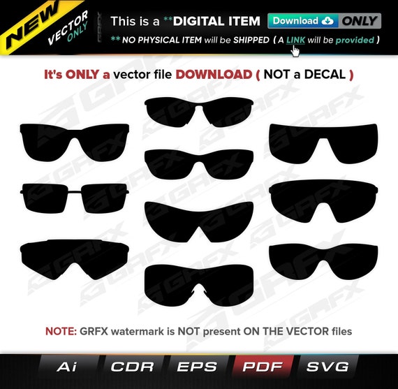 10 Sunglasses Vectors Ai Cdr Eps Pdf Svg Instant - Etsy