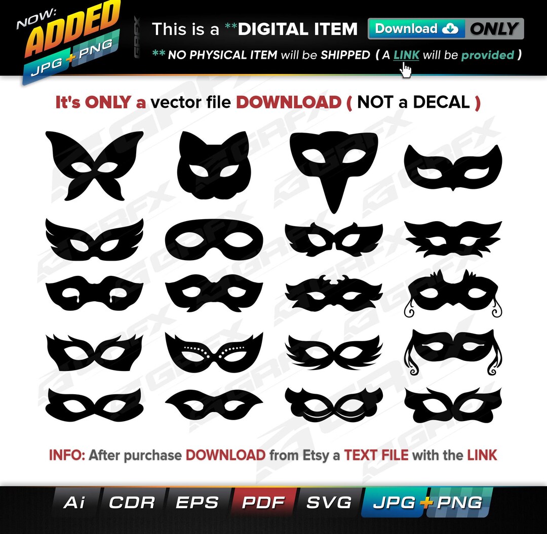 20 Masquerade Vectors Ai, Cdr, Eps, Pdf, Svg and Also Jpg, Png Instant ...