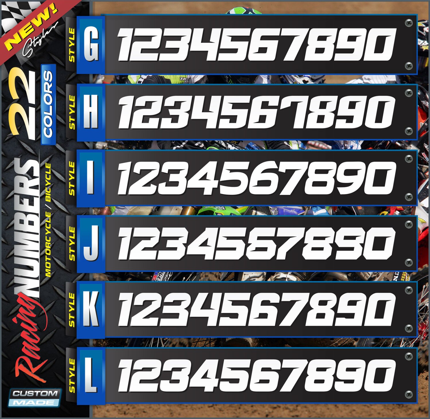 3x7 3 Racing Numbers Vinyl Decal for Motorcycle Bicycle - Etsy.de