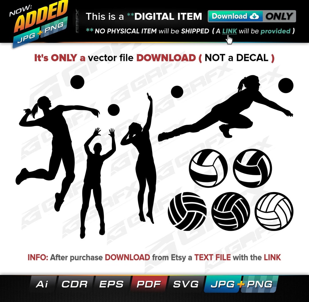 9 Volleyball Vectors Ai, Cdr, Eps, Pdf, Svg and Also Jpg, Png - Instant ...