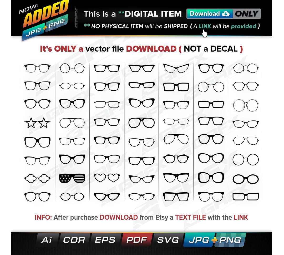 56 Eyeglasses Frames Vectors Ai, Cdr, Eps, Pdf, Svg and Also Jpg, Png ...