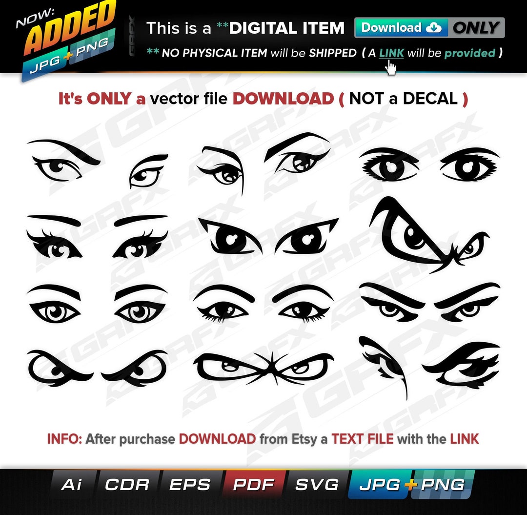 12 Eyes Vectors Ai, Cdr, Eps, Pdf, Svg and Also Jpg, Png Instant ...