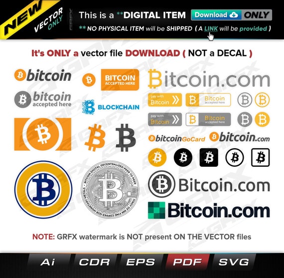 27 Bitcoin Vectors Ai Cdr Eps Pdf Svg Instant Download - Etsy