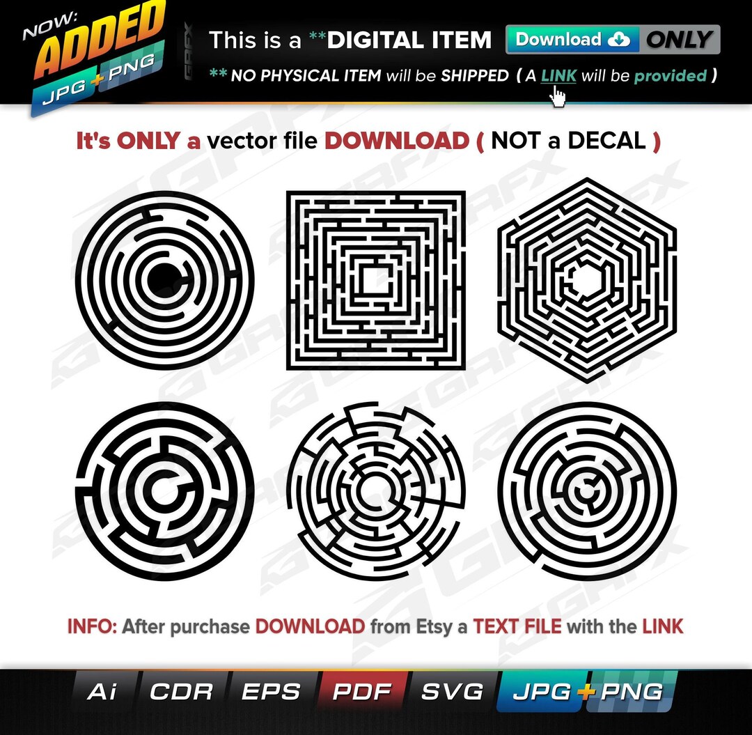 6 Maze Vectors Ai, Cdr, Eps, Pdf, Svg and Also Jpg, Png - Instant ...
