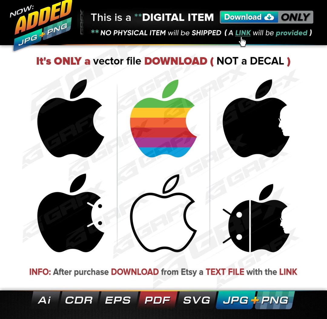 6 Apple Vectors Ai, Cdr, Eps, Pdf, Svg and Also Jpg, Png - Instant ...