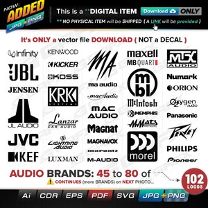 102 Audio Brands Vectors Ai, Cdr, Eps, Pdf, Svg and Also Jpg, Png ...