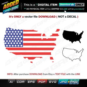 56 USA Maps Vectors Ai, Cdr, Eps, Pdf, Svg, Also Jpg, Png - Instant ...