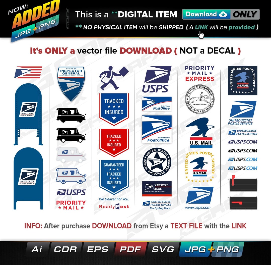 36 USPS Logos Vectors ai cdr eps pdf svg and also jpg png - Etsy Portugal