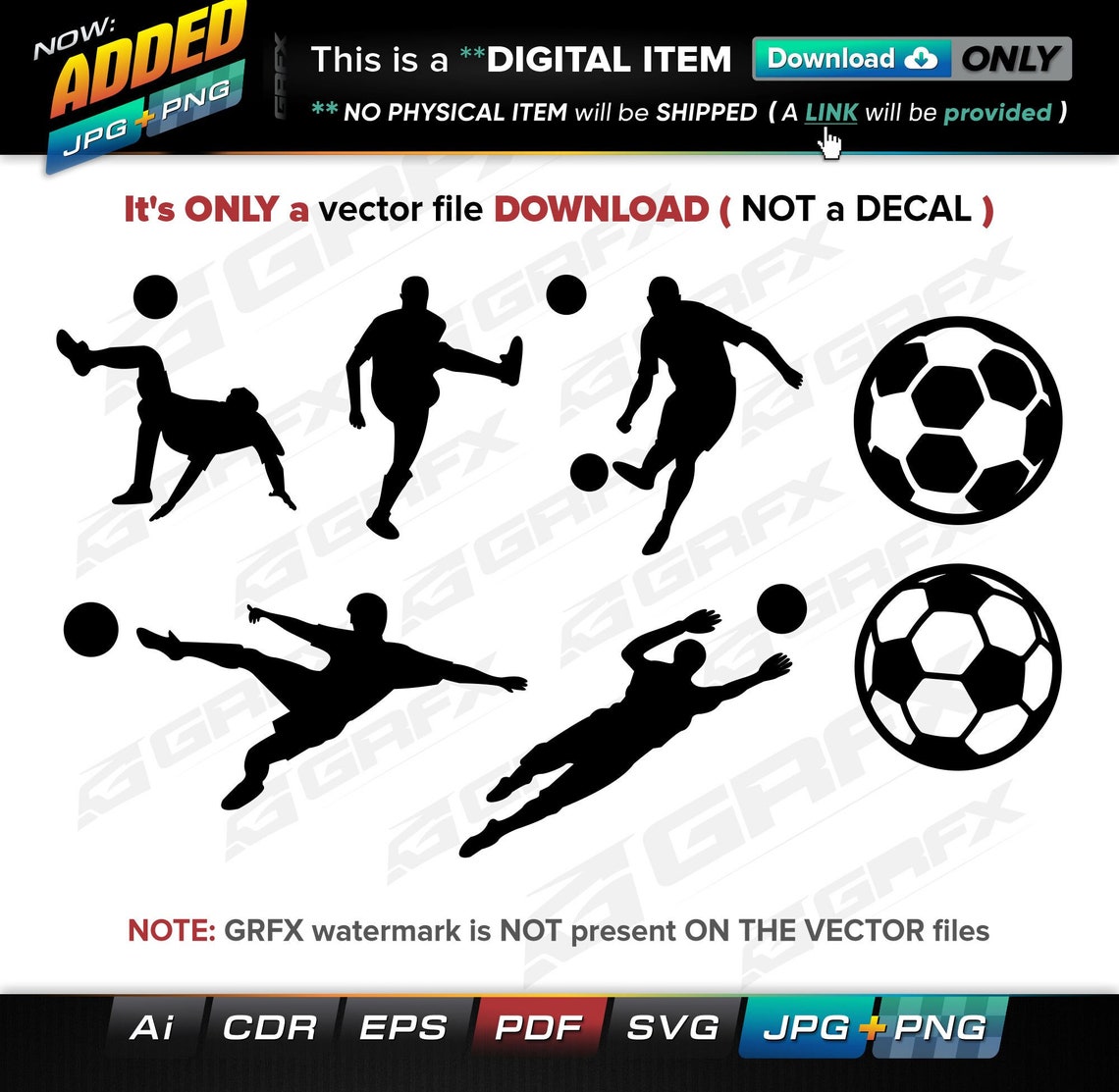 7 Soccer Vectors Ai Cdr Eps Pdf Svg and Also Jpg Png - Etsy