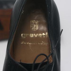 Vintage Gravati Black Leather Shoes Men Size 10.5M Made in Italy - Etsy