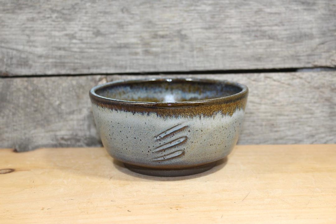 Handmade Blue Fire Ceramic Low Profile Bowl - Etsy