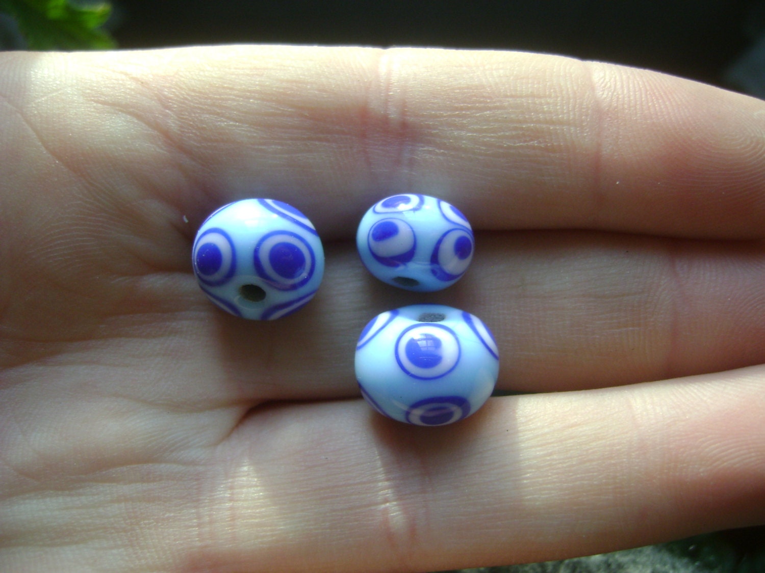 Bead Pattern 8b: Blue and White Eye Bead reproduction - Etsy