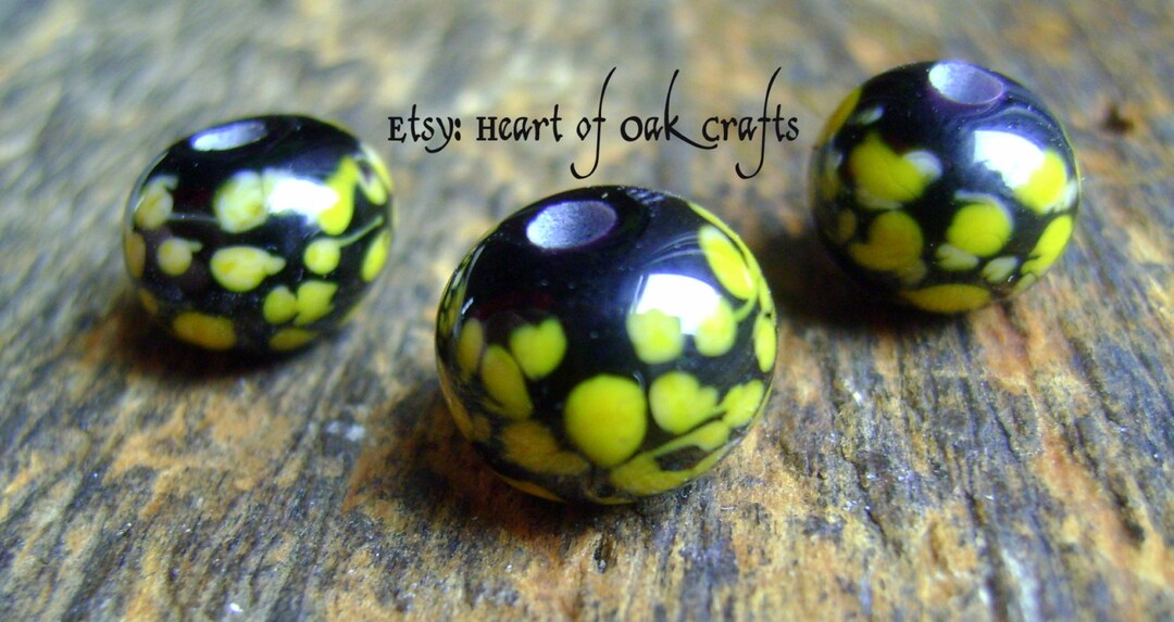 Bead Pattern 66a: Yellow Crumb Bead (reproduction) - Etsy