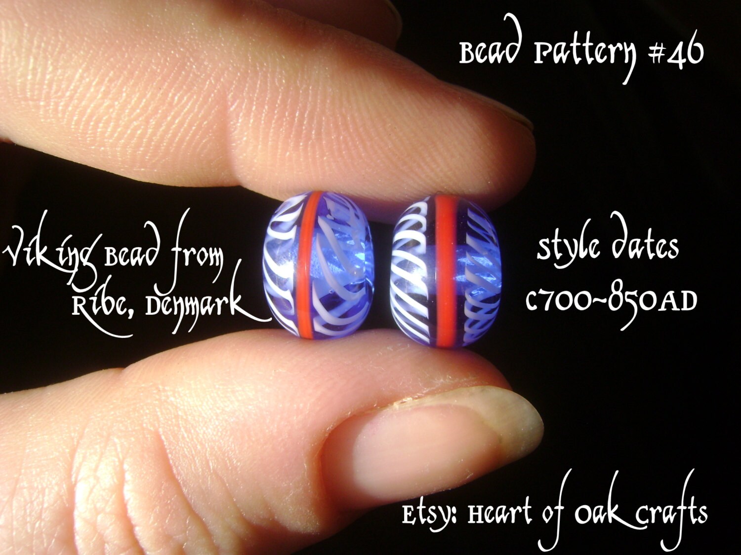 Bead Pattern 46: Blue Viking Bead With Reticella Design - Etsy
