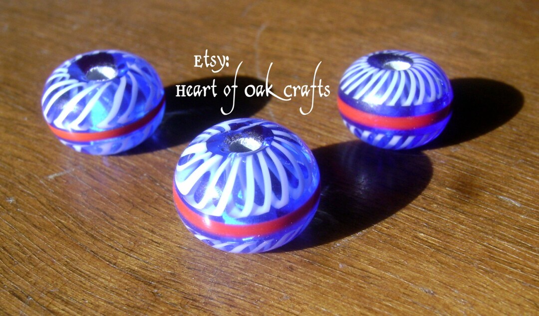 Bead Pattern 46: Blue Reticella Viking Bead From Ribe (reproduction) - Etsy