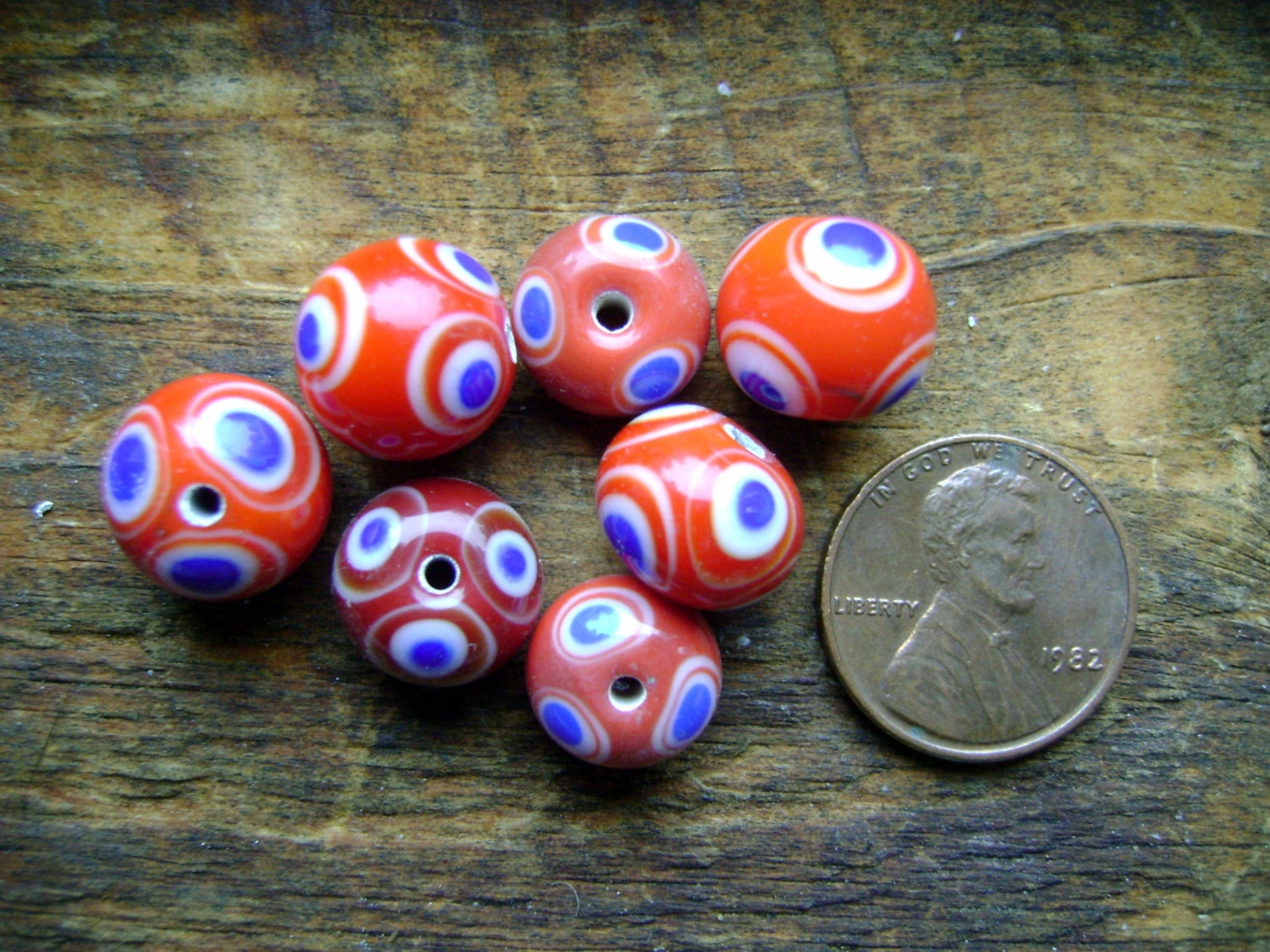 Bead Pattern 3: Red & Blue Eye Bead (reproduction) - Etsy