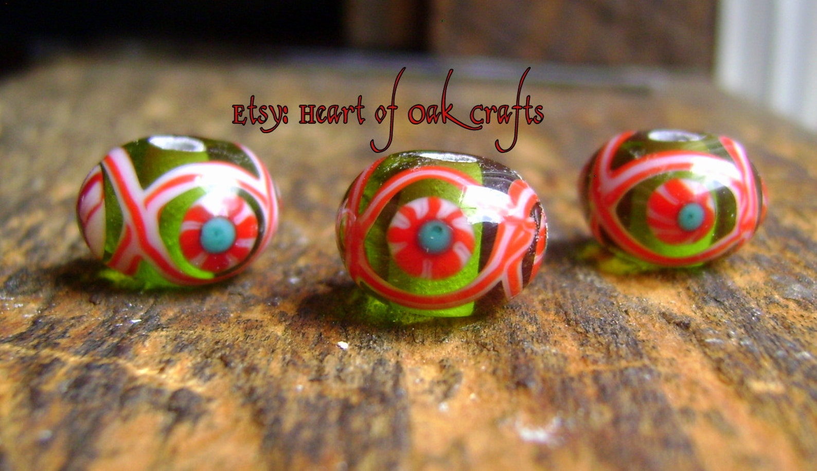 Bead Pattern 53: Viking Red & Green Murrini Bead - Etsy