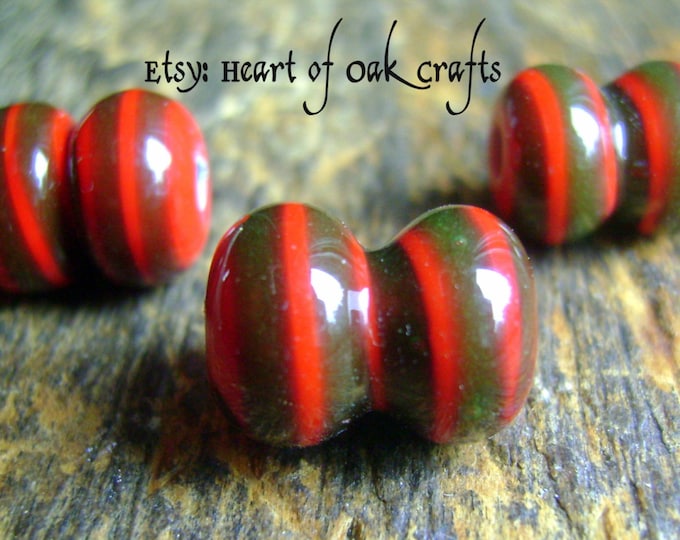 Bead Pattern 69: Red & Green Segment Bead reproduction - Etsy