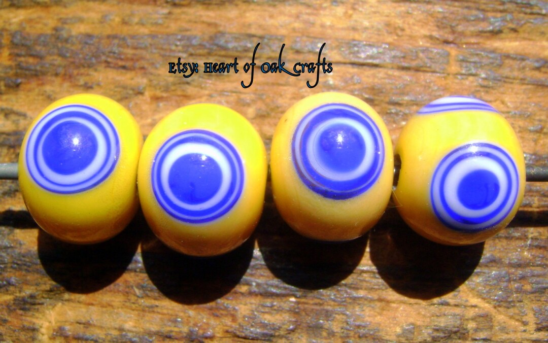Bead Pattern 56: Ancient Yellow Eye Bead (reproduction) - Etsy