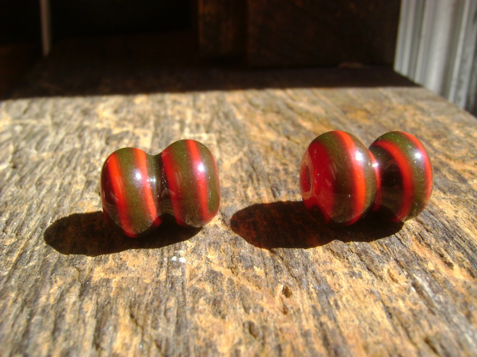 Bead Pattern 69: Red & Green Segment Bead (reproduction) - Etsy