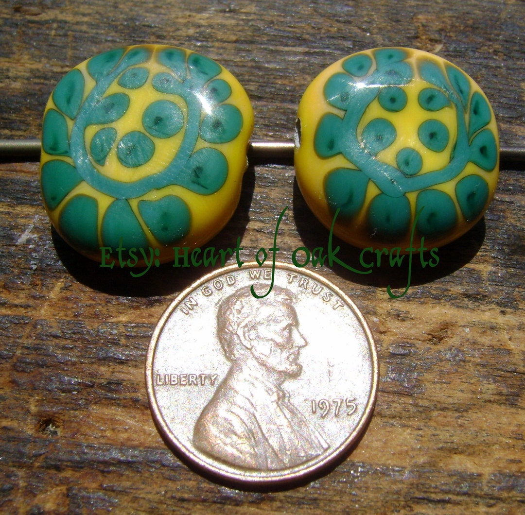 SCA Laurel Flat Medallion Bead - Etsy