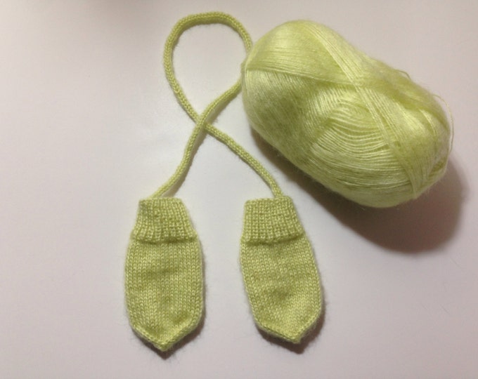 Hand Knitted Baby Thumbless Mittens 3-12 Months Olds Mittens With ...