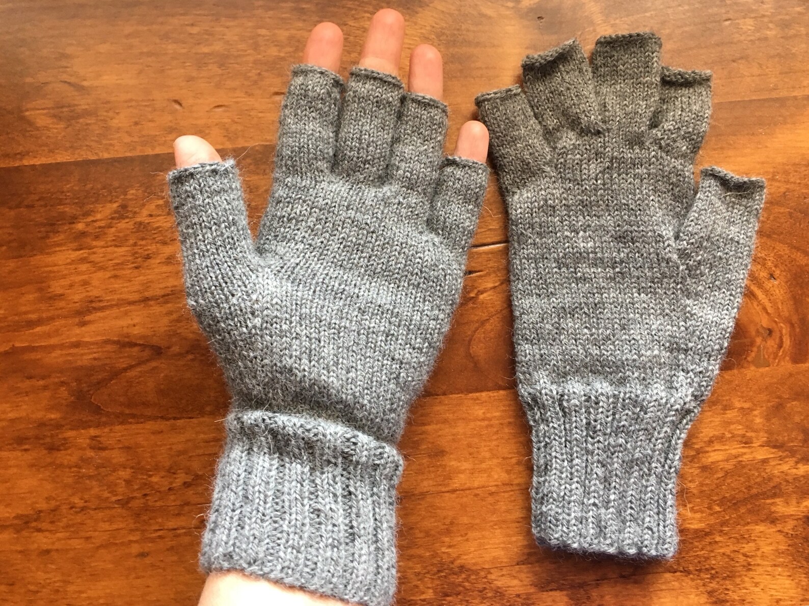 Alpaca Hand Knitted Fingerless Mittens Gloves Women Sise M - Etsy