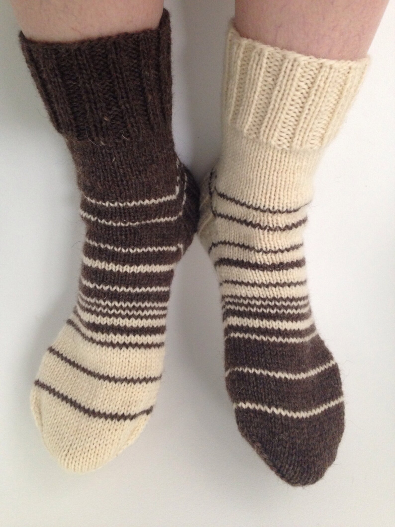 Hand Knitted Asymmetrical Socks Women Size 8-9. Winter Socks - Etsy