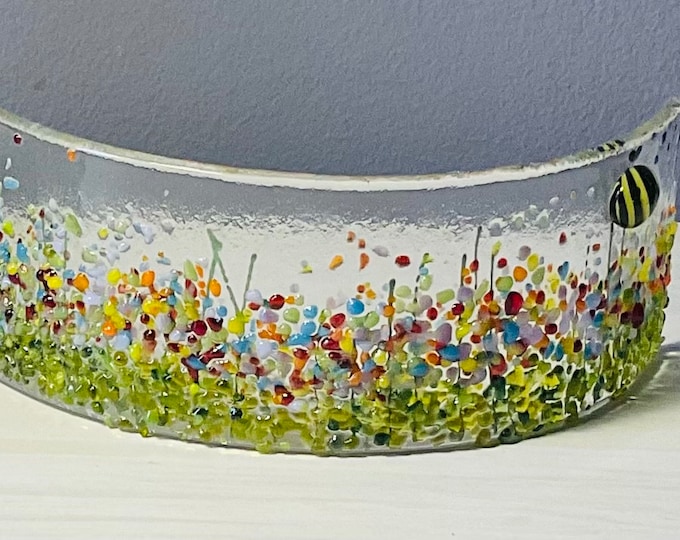 Fused Glass Meadow Mini Bend - Bee - Etsy UK