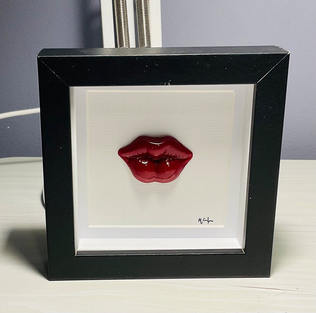 Fused Glass Lips Picture - Etsy