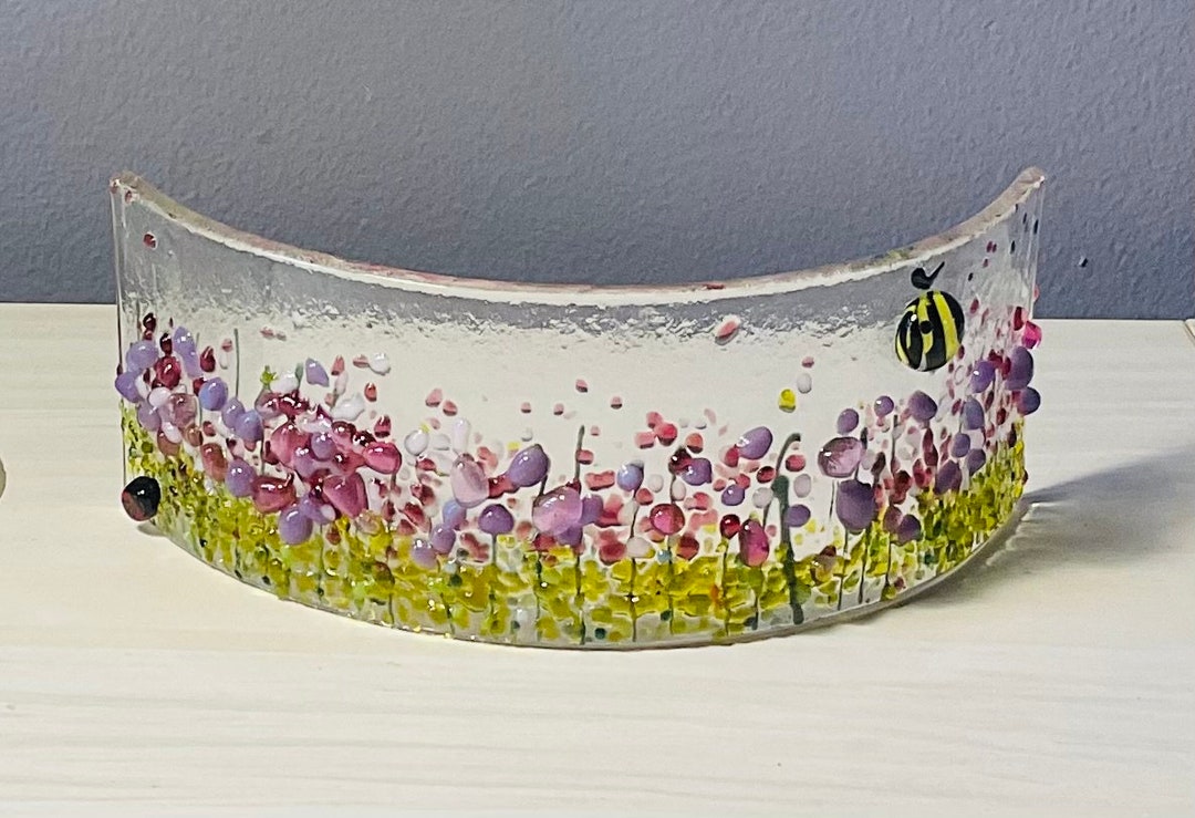 Fused Glass Meadow Mini Bend - Bee - Etsy UK