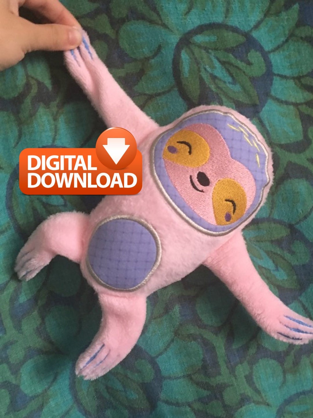 ITH SLOTH Plush 5x7 - in the Hoop Digital Embroidery Design - Sloth ...